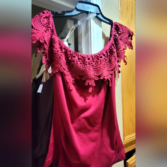 Soho Lady | Tops | Soho Lady Lace Blouse Stretchspandex | Poshmark